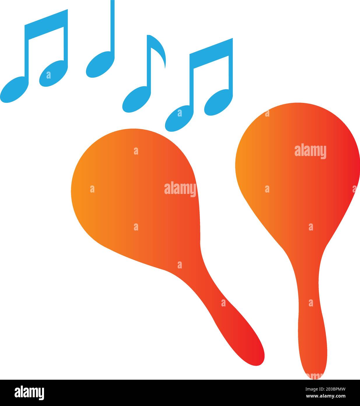 Maracas musical instrument icon. gradation style sign for mobile ...