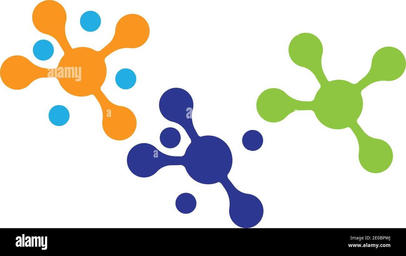 molecule logo vector icon illustration design template Stock Vector ...