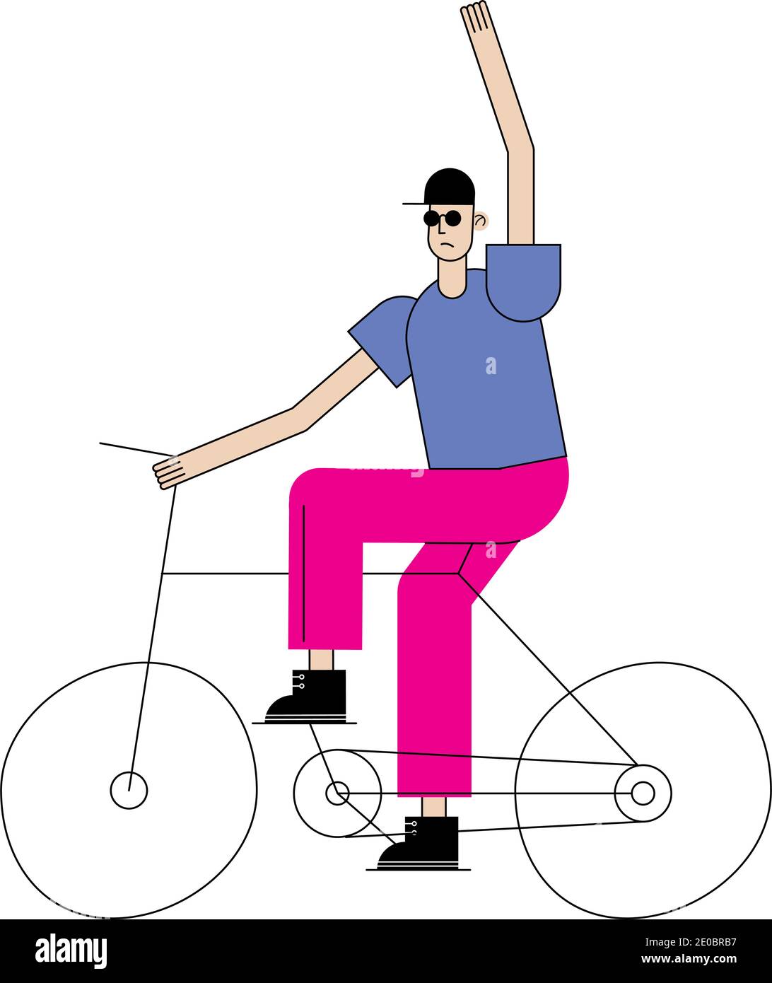man cartoon riding bike design, Boy male person people human social ...