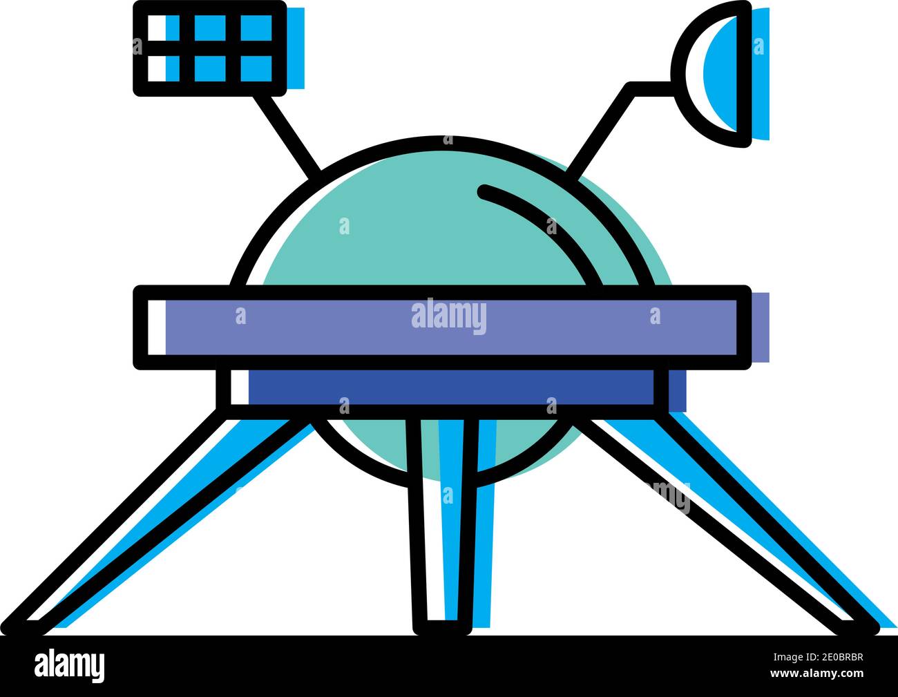Space robot with satellite of universe cosmos and futuristic theme ...