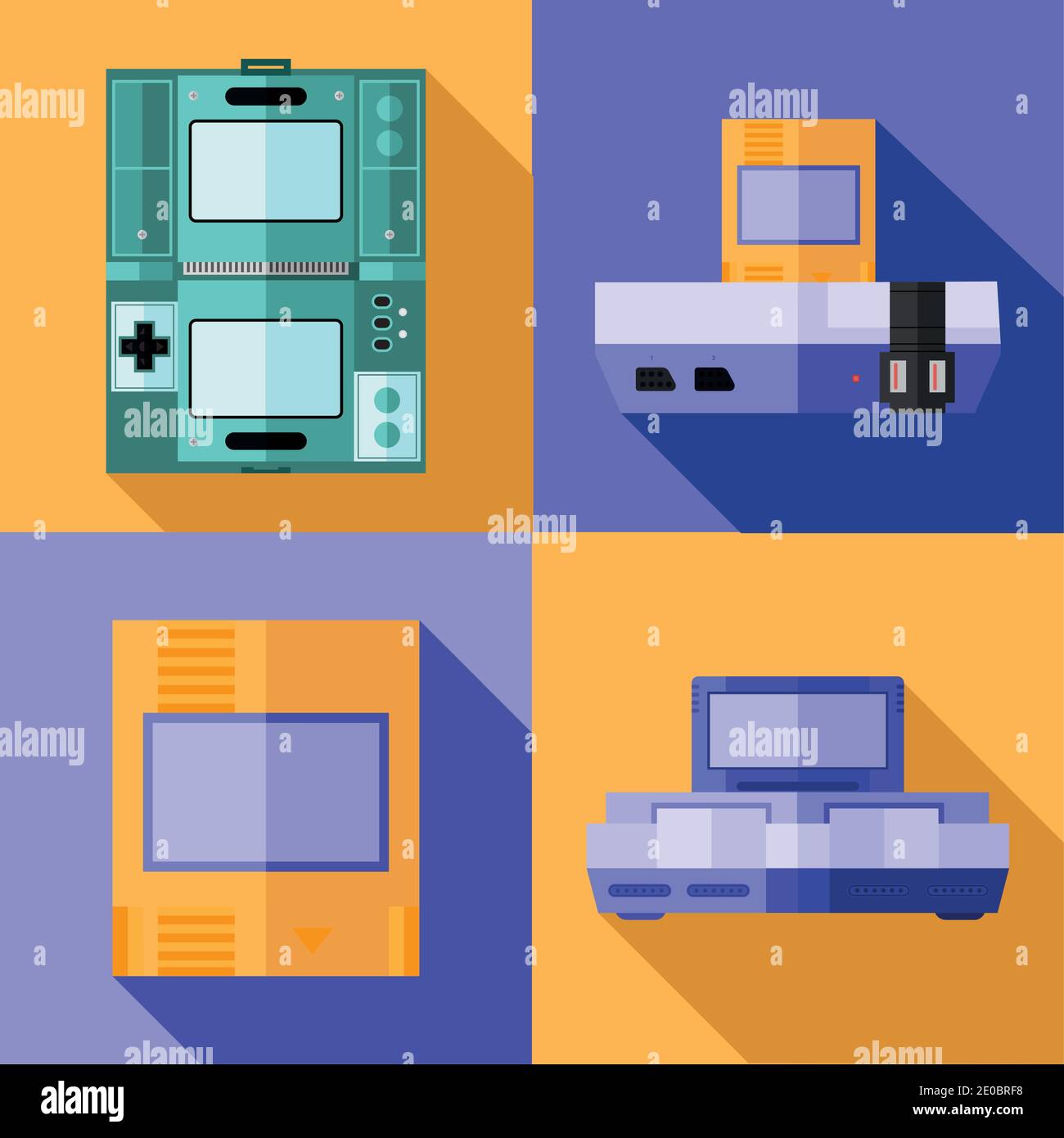 videogame consoles icon set design, play leisure and gaming theme ...