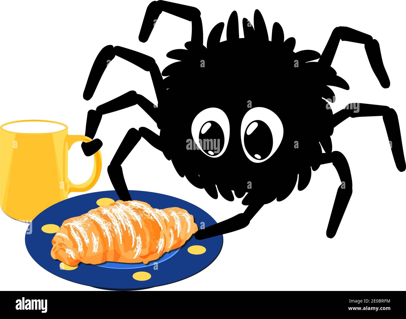 Spider eating Stock Vector Images - Alamy