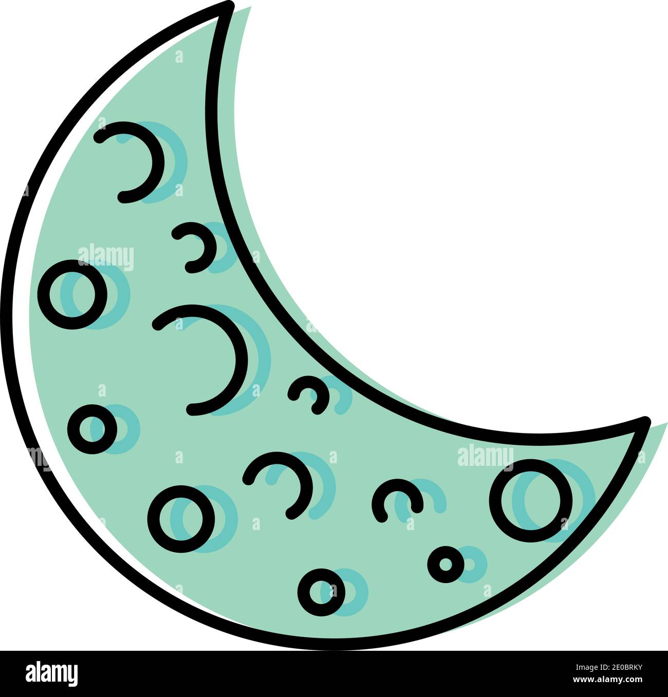 Space moon isolated of universe cosmos and futuristic theme Vector ...