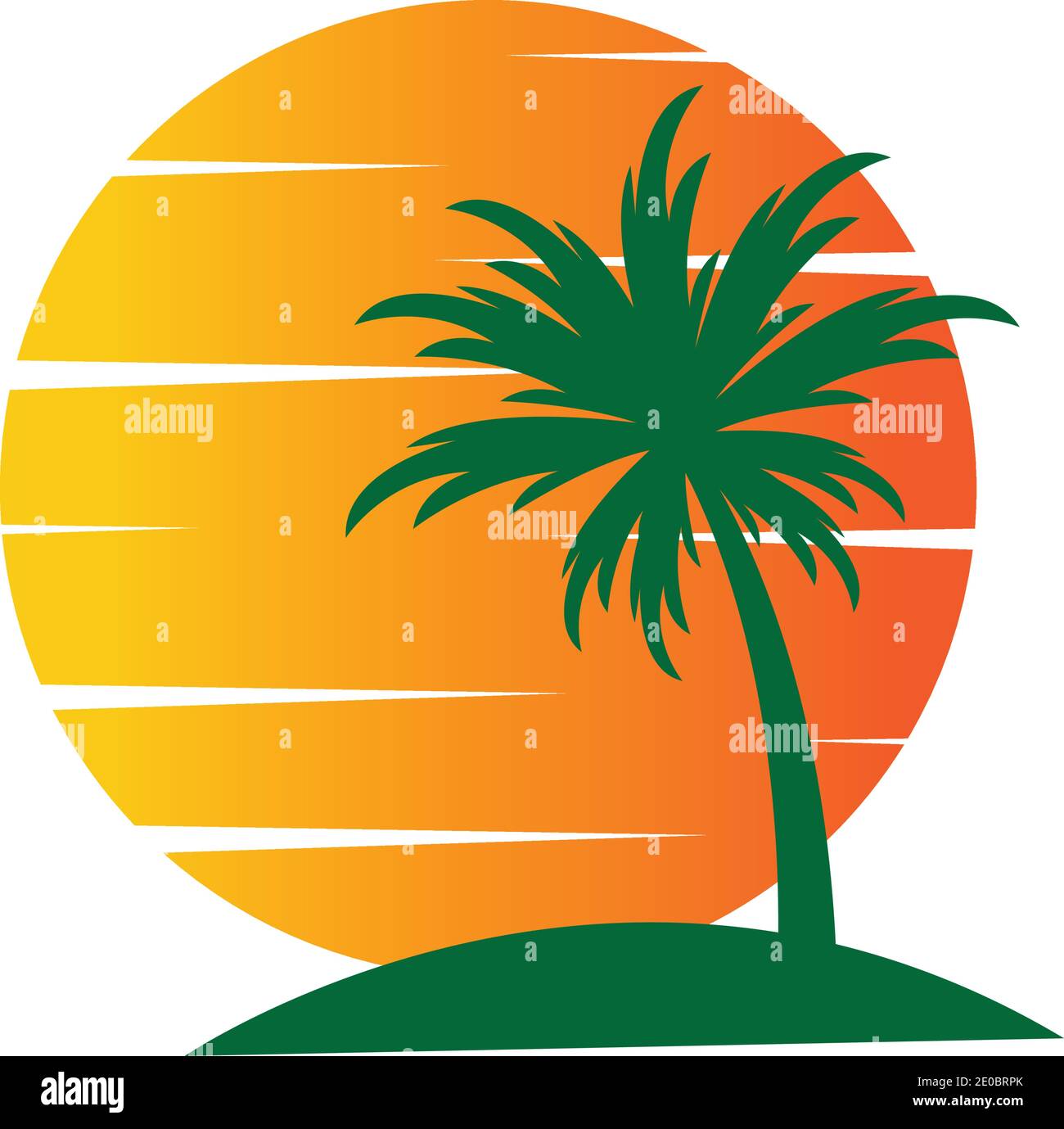 Palm tree summer logo template vector illustration Stock Vector Image ...