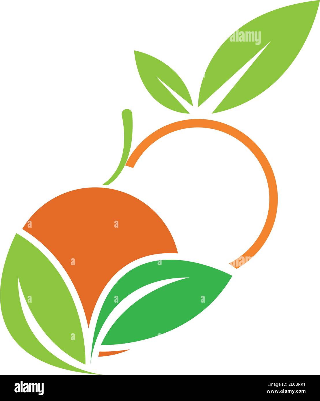 Orange logo design Vector icon illustration design Stock Vector Image ...