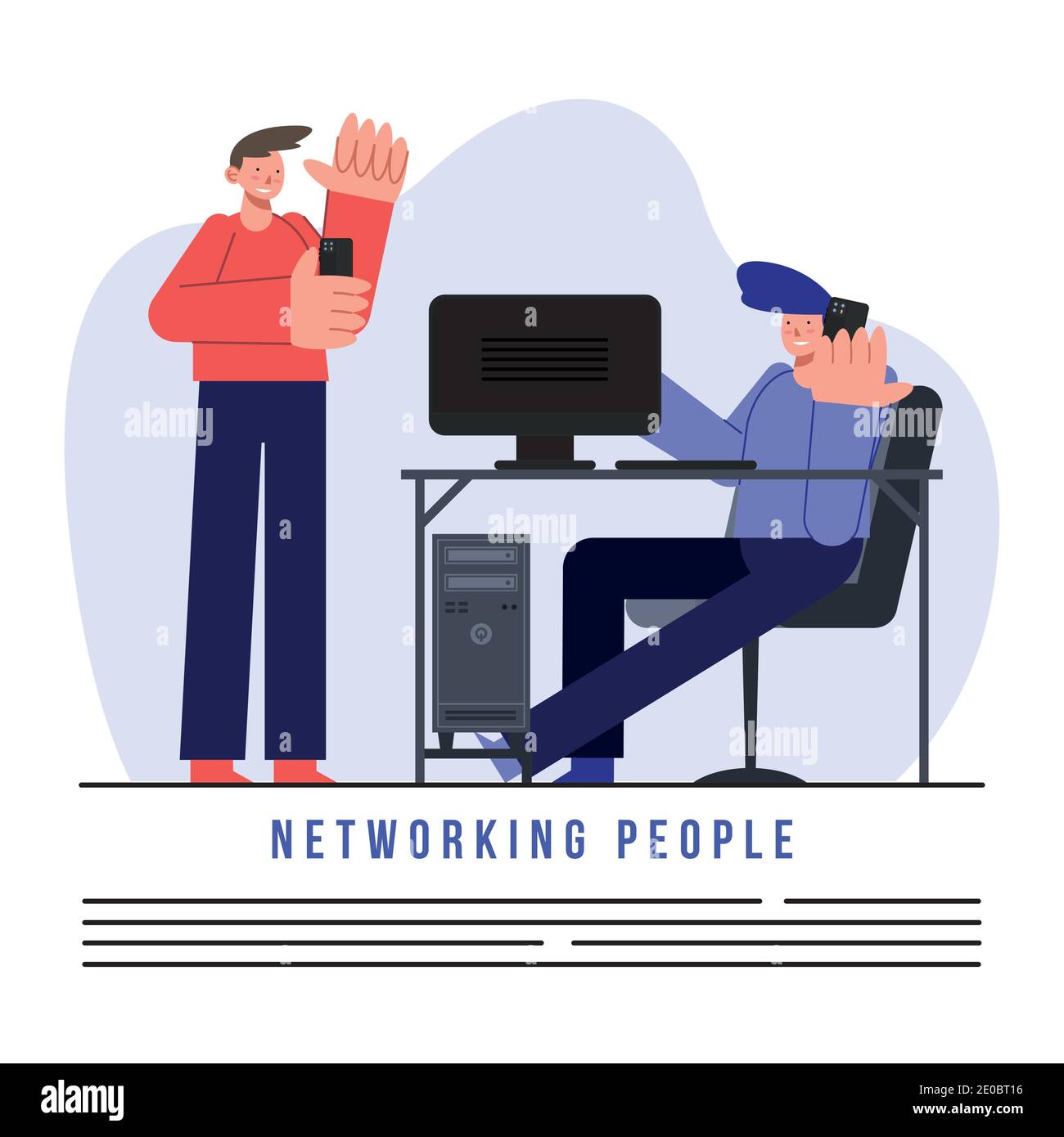 Networking people and men at office design, Business communication and ...