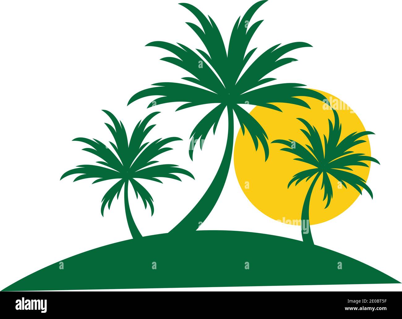 Palm tree summer logo template vector illustration Stock Vector Image ...