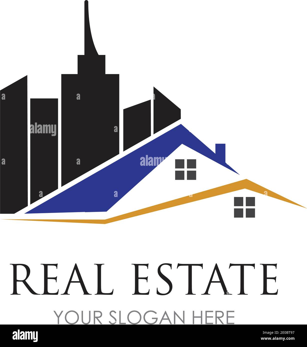 Real estate logo icon illustration - Vector Stock Vector Image & Art ...