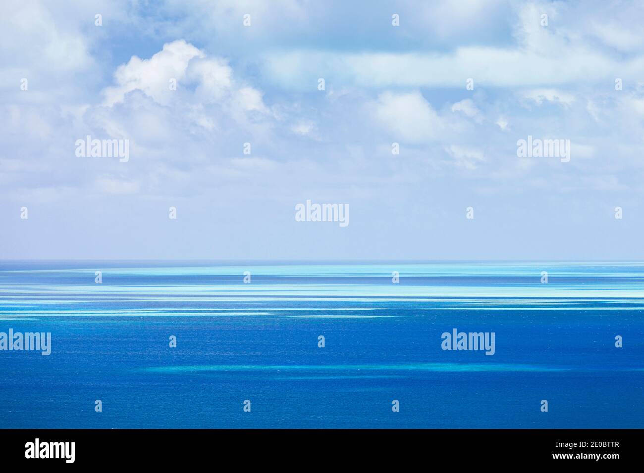 Scenic View of coral sea and reef, from Japanese WWII Lighthouse ...