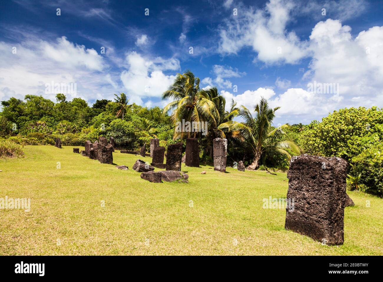 Column of Badrulchau Stone Monoliths, stone face monoliths, Ngarchelong ...