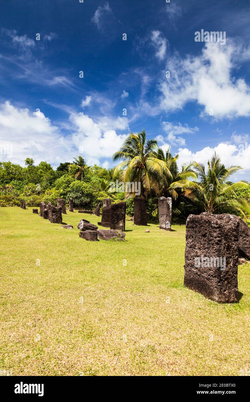 Column of Badrulchau Stone Monoliths, stone face monoliths, Ngarchelong ...