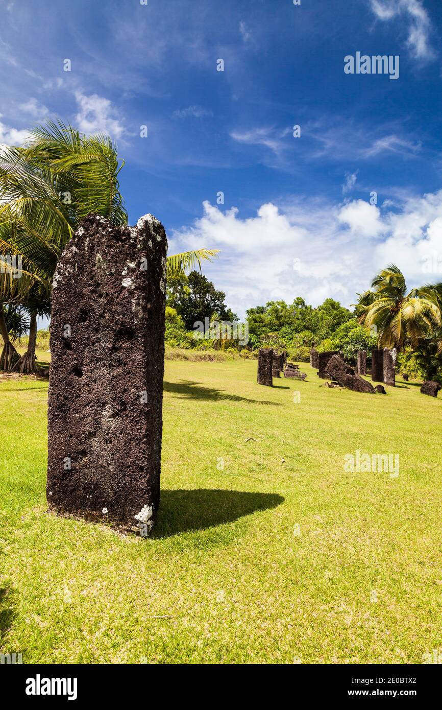 Column of Badrulchau Stone Monoliths, stone face monoliths, Ngarchelong ...