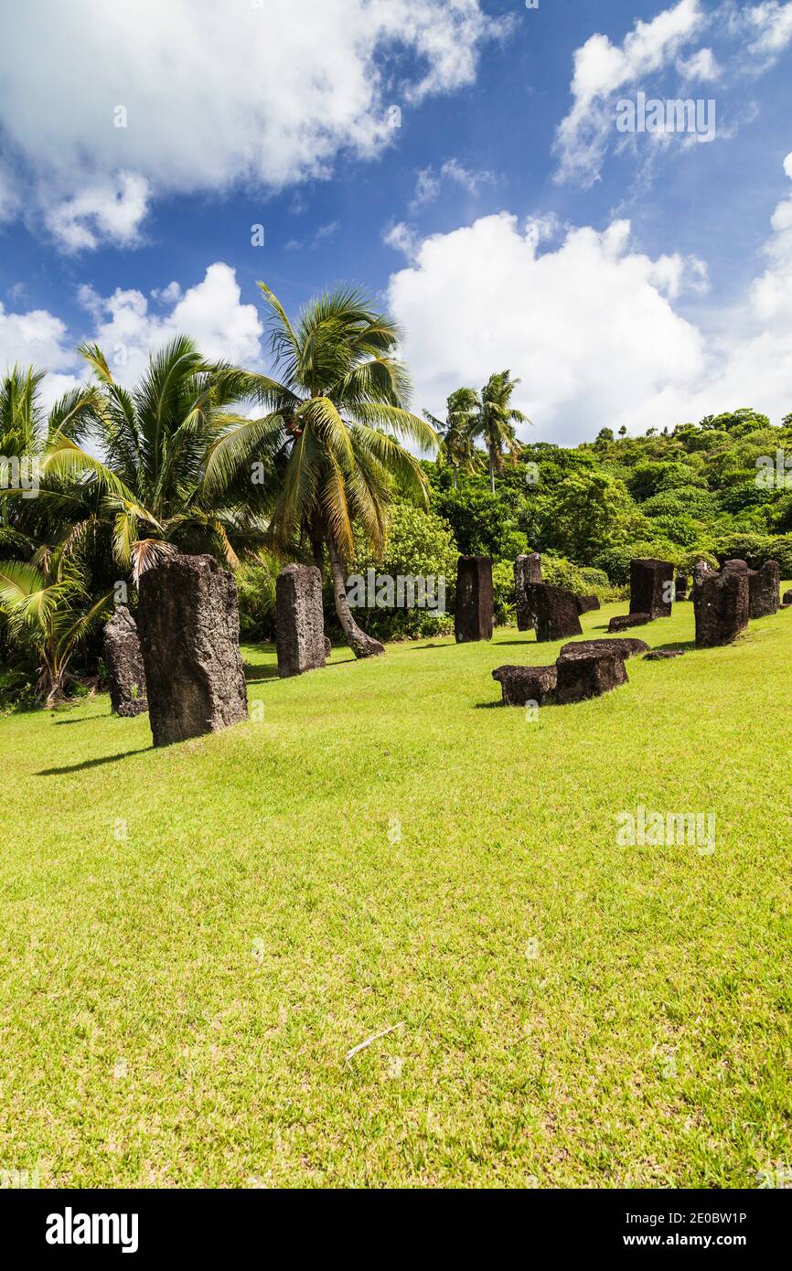 Column of Badrulchau Stone Monoliths, stone face monoliths, Ngarchelong ...