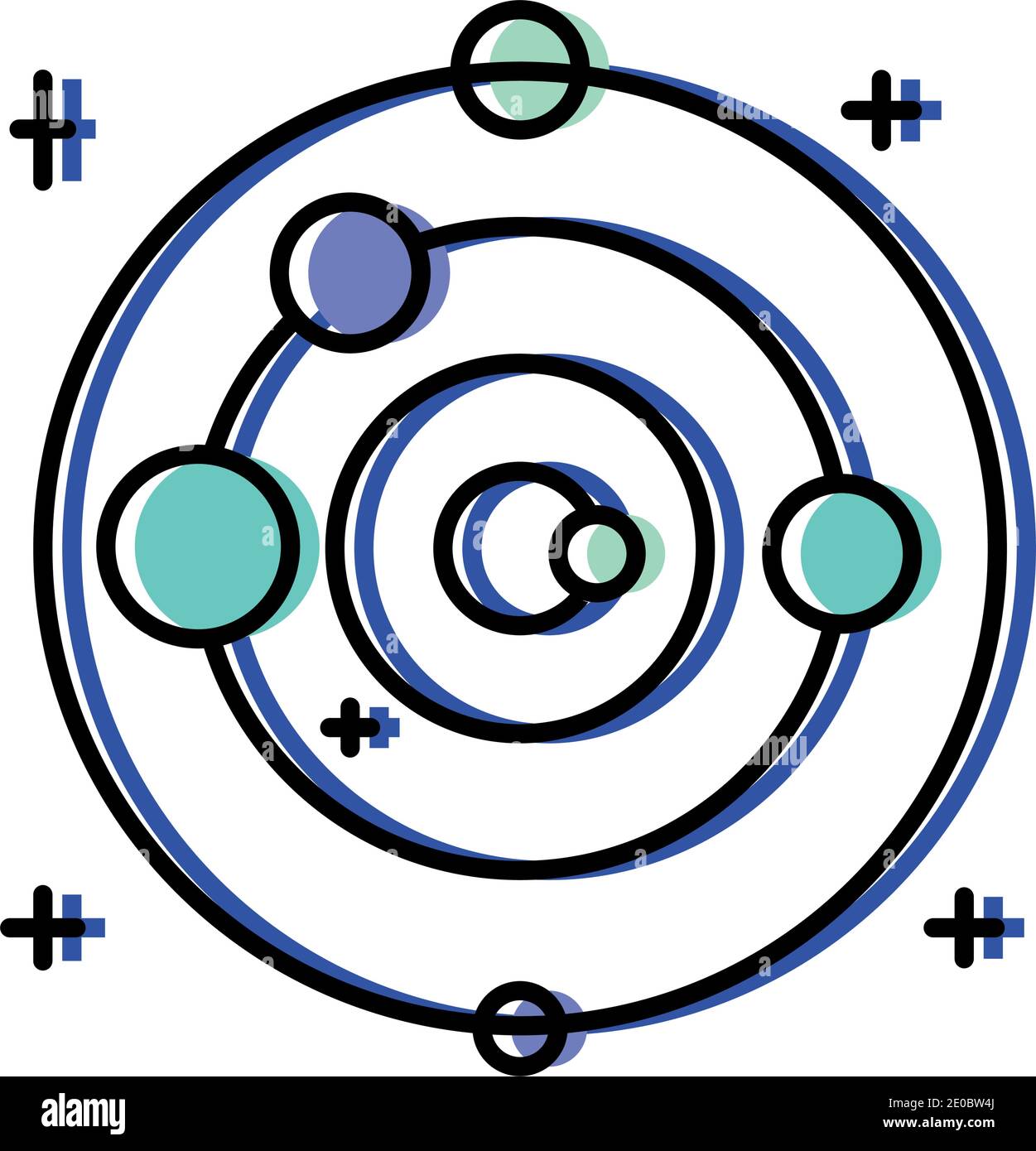 Space solar system of universe cosmos and futuristic theme Vector ...