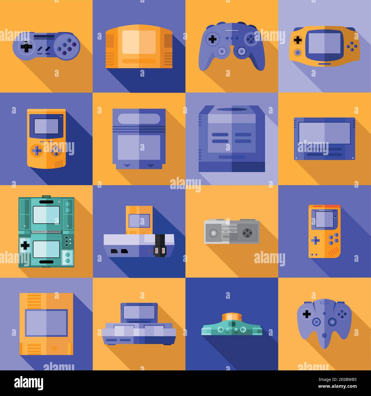 videogame consoles icon bundle design, play leisure and gaming theme ...