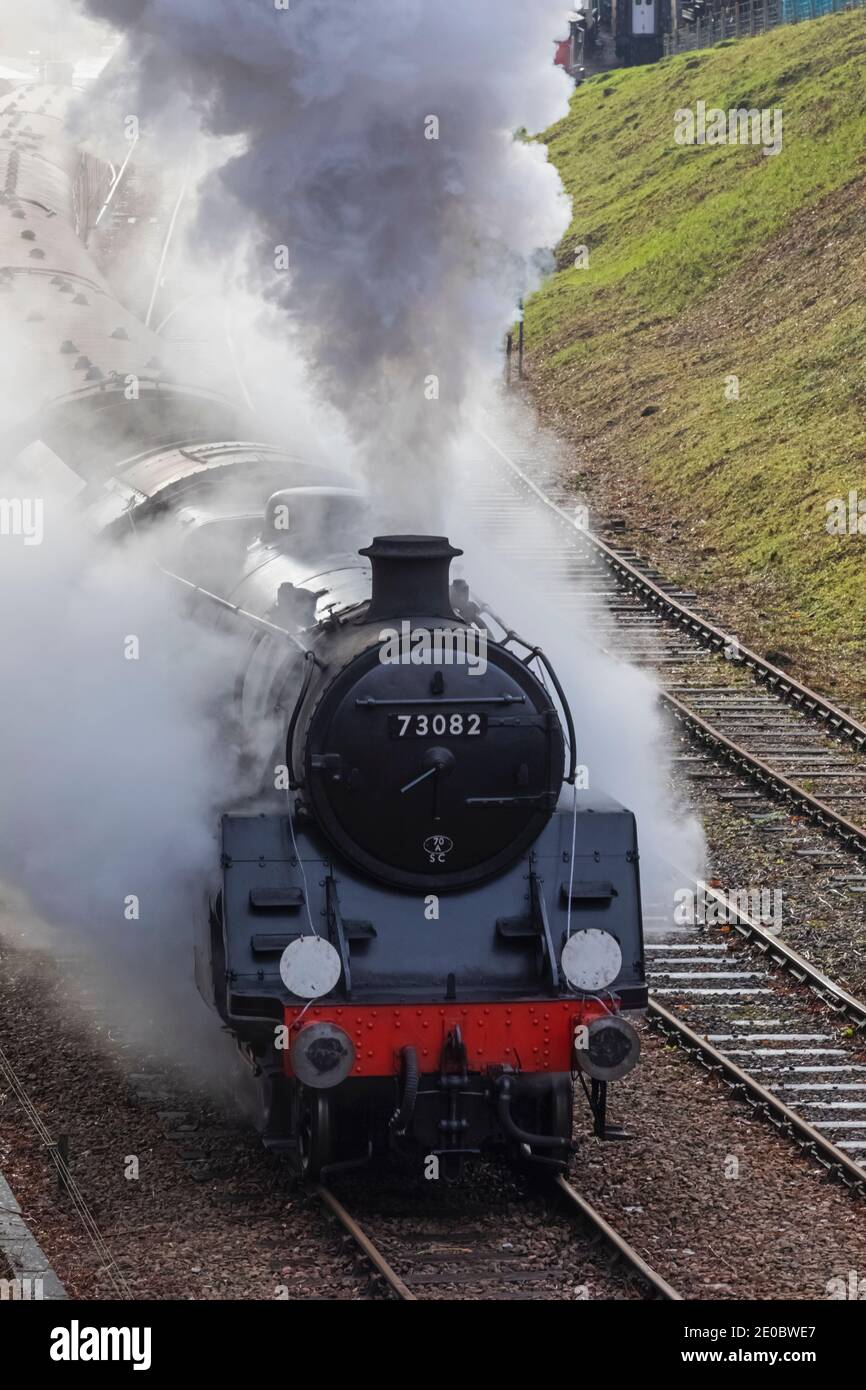 England, East Sussex, The Bluebell Heritage Railway, Santa Special ...