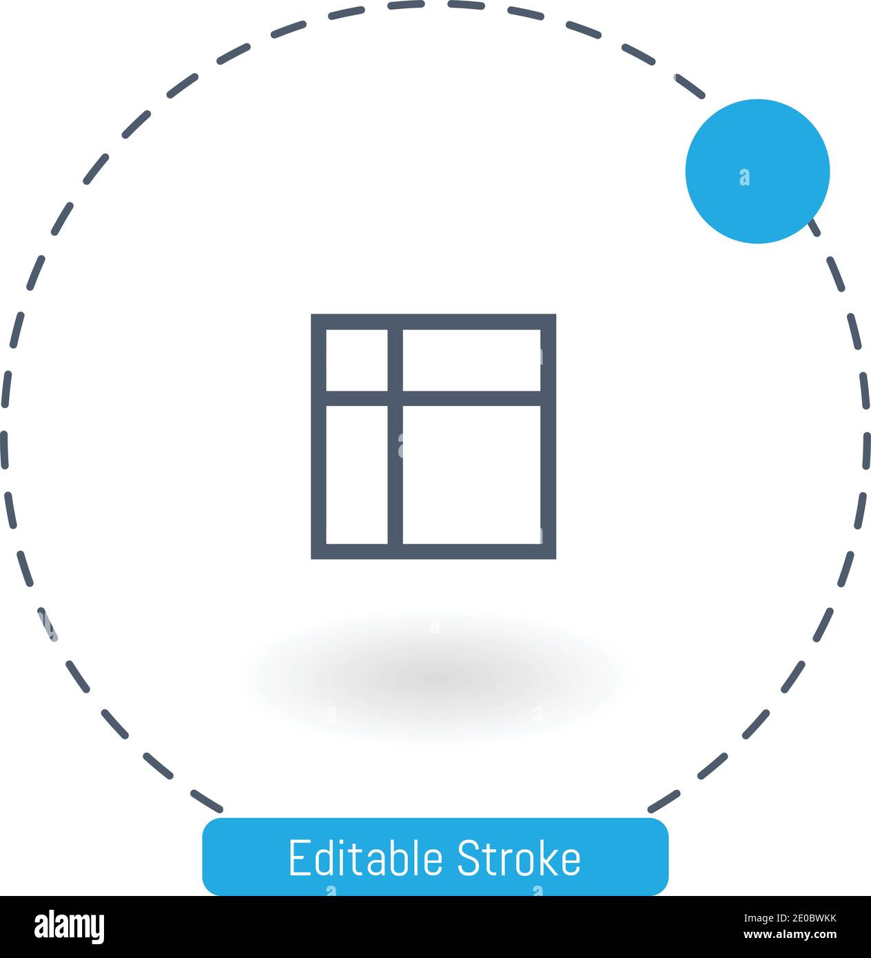 layout design interface square button outline vector icon editable ...