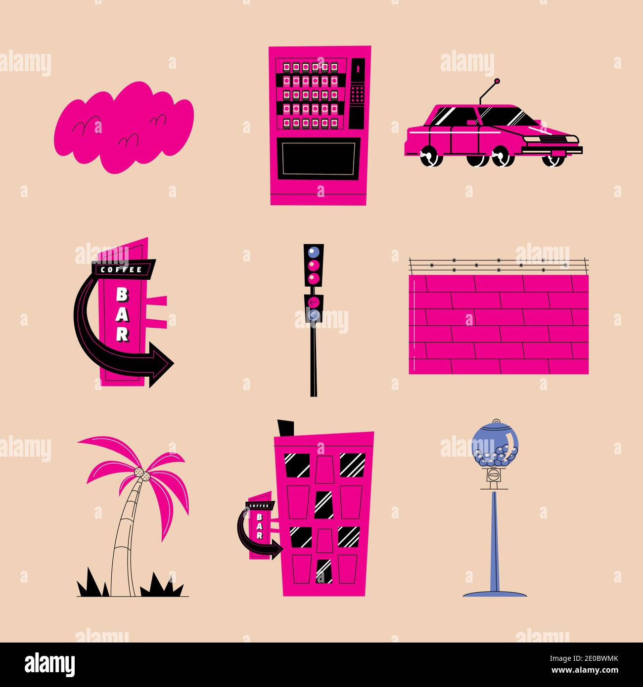 Downtown bar Stock Vector Images - Alamy