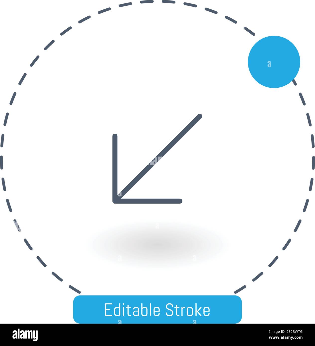 diagonal arrow vector icon editable stroke outline icons for web and ...