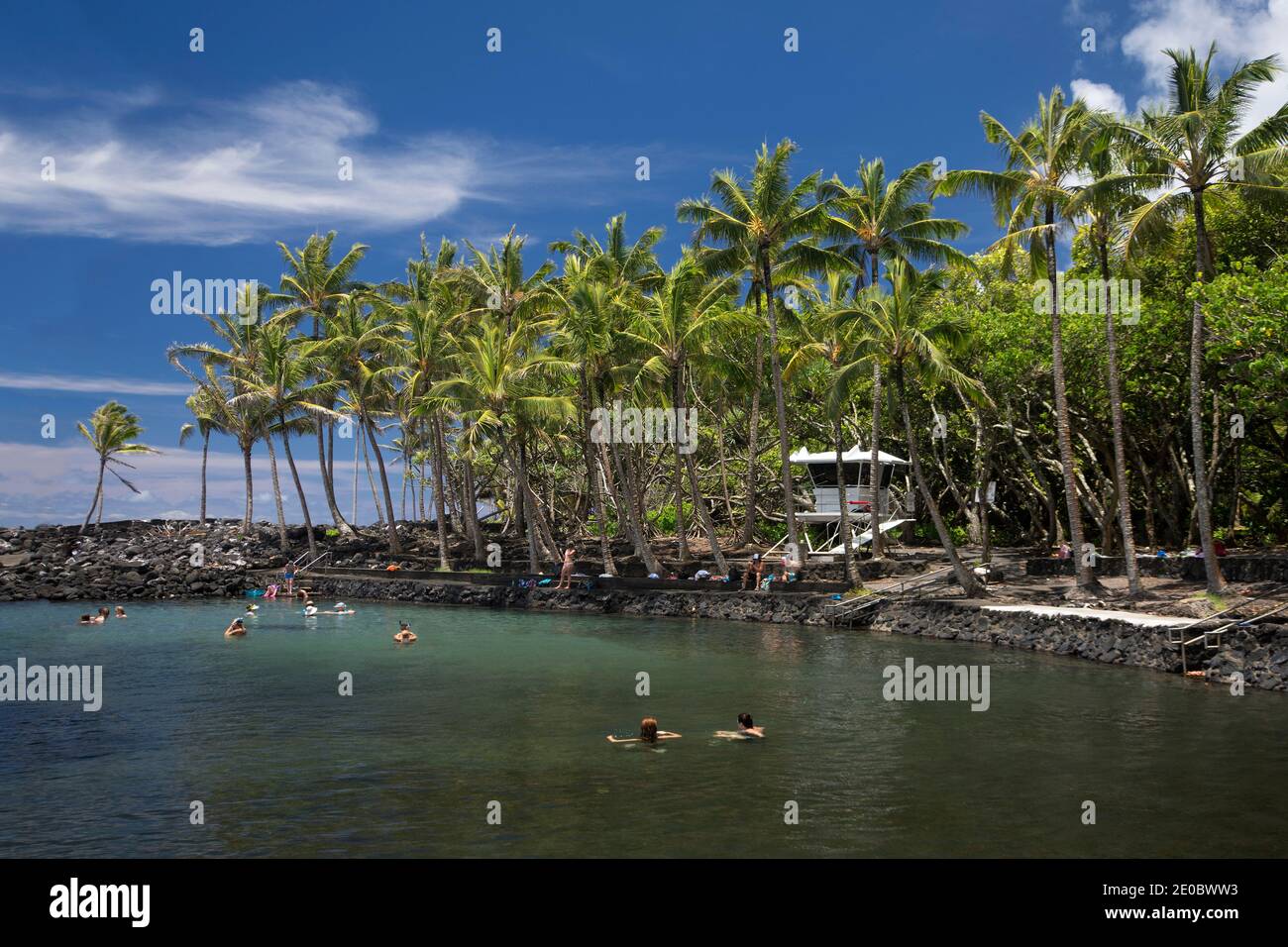 Ahalanui County Beach Park, Puna. Big Island, Hawaii Stock Photo - Alamy