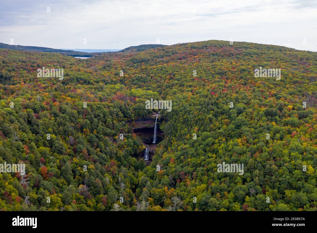 Kaaterskill Falls and Fall Foliage in The Catskill Mountains in upstate ...