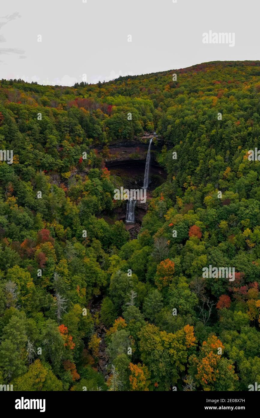 Kaaterskill Falls and Fall Foliage in The Catskill Mountains in upstate ...