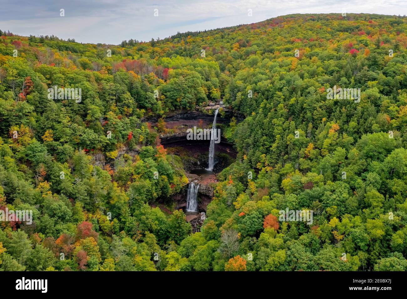 Kaaterskill Falls and Fall Foliage in The Catskill Mountains in upstate ...