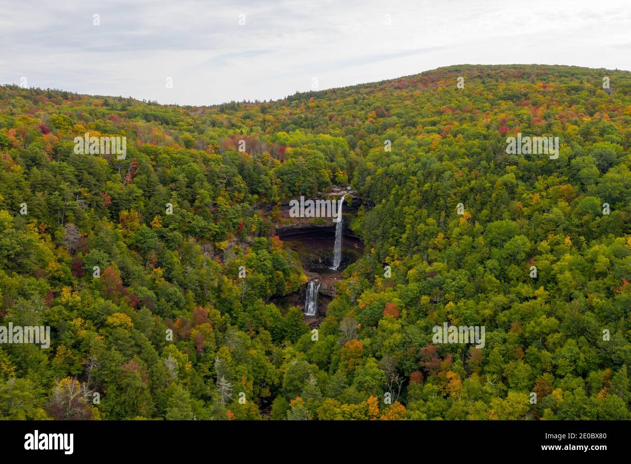 Kaaterskill Falls and Fall Foliage in The Catskill Mountains in upstate ...