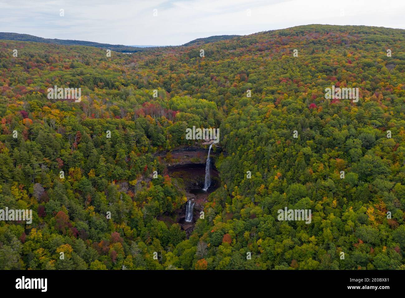 Kaaterskill Falls and Fall Foliage in The Catskill Mountains in upstate ...