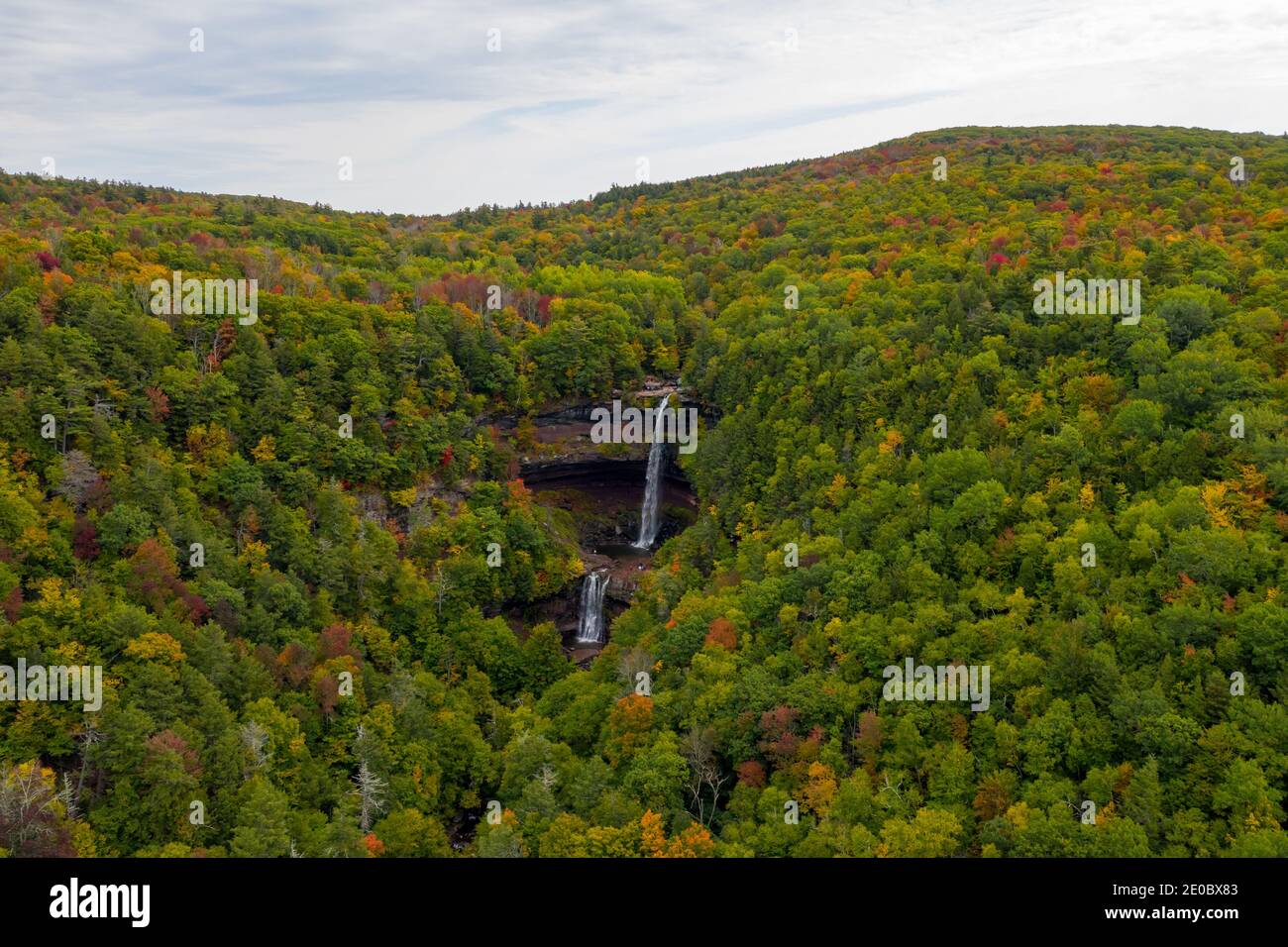 Kaaterskill Falls and Fall Foliage in The Catskill Mountains in upstate ...