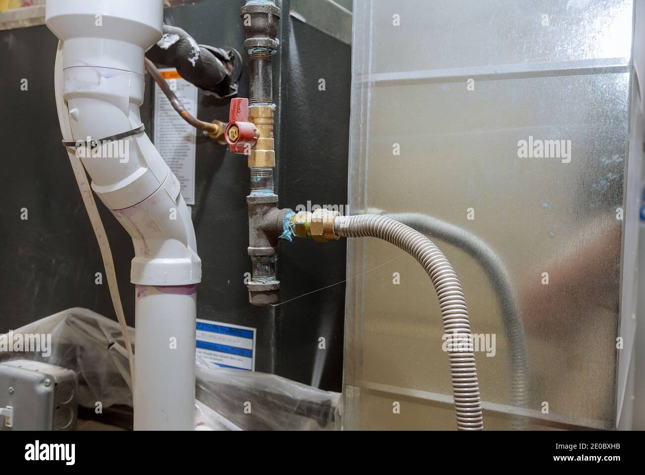 Installation of heating system home construction of the pipe system of ...