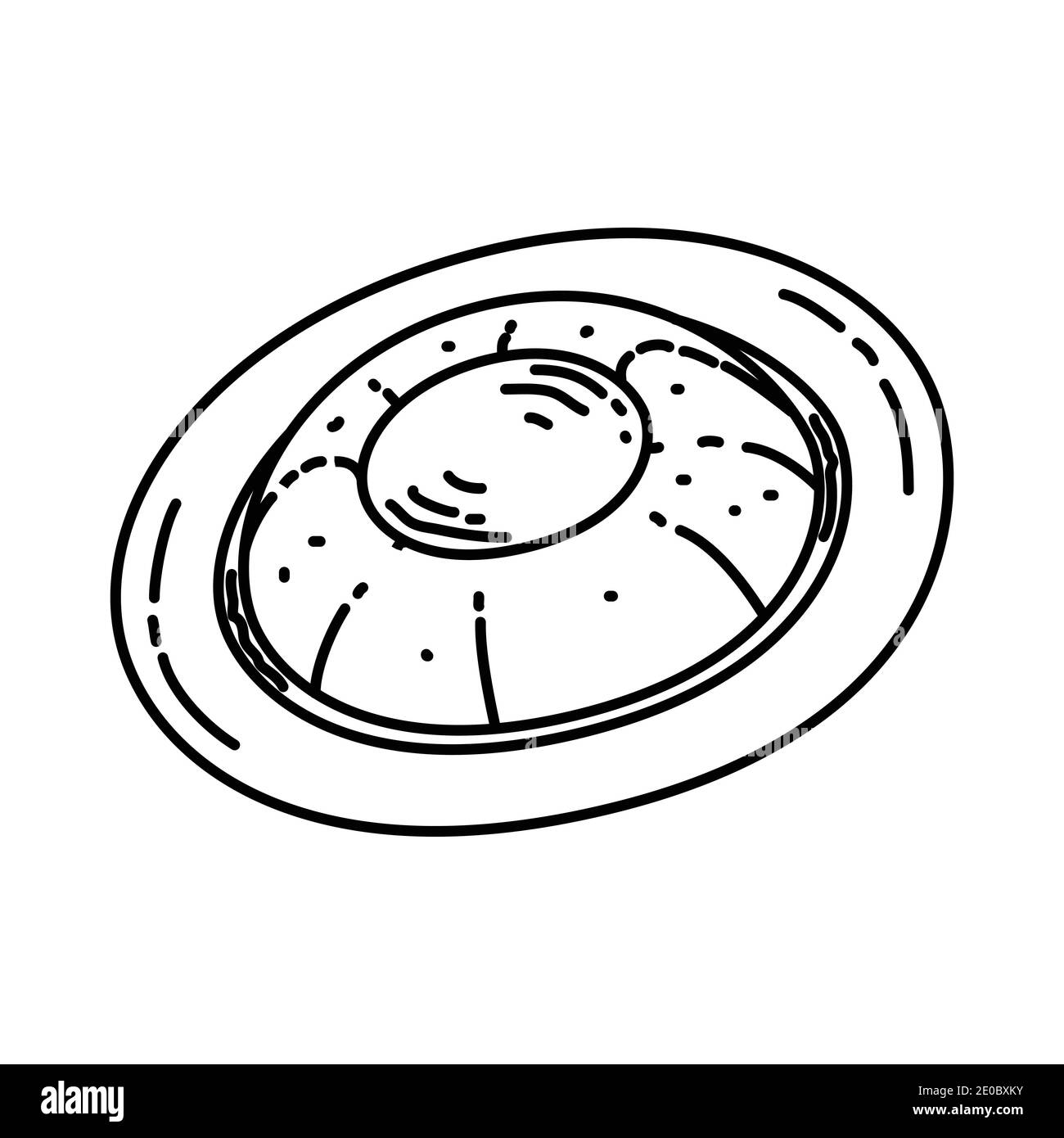 Aseedah Saudi Arabia Food Hand Drawn Icon Set Vector Stock Vector Image ...