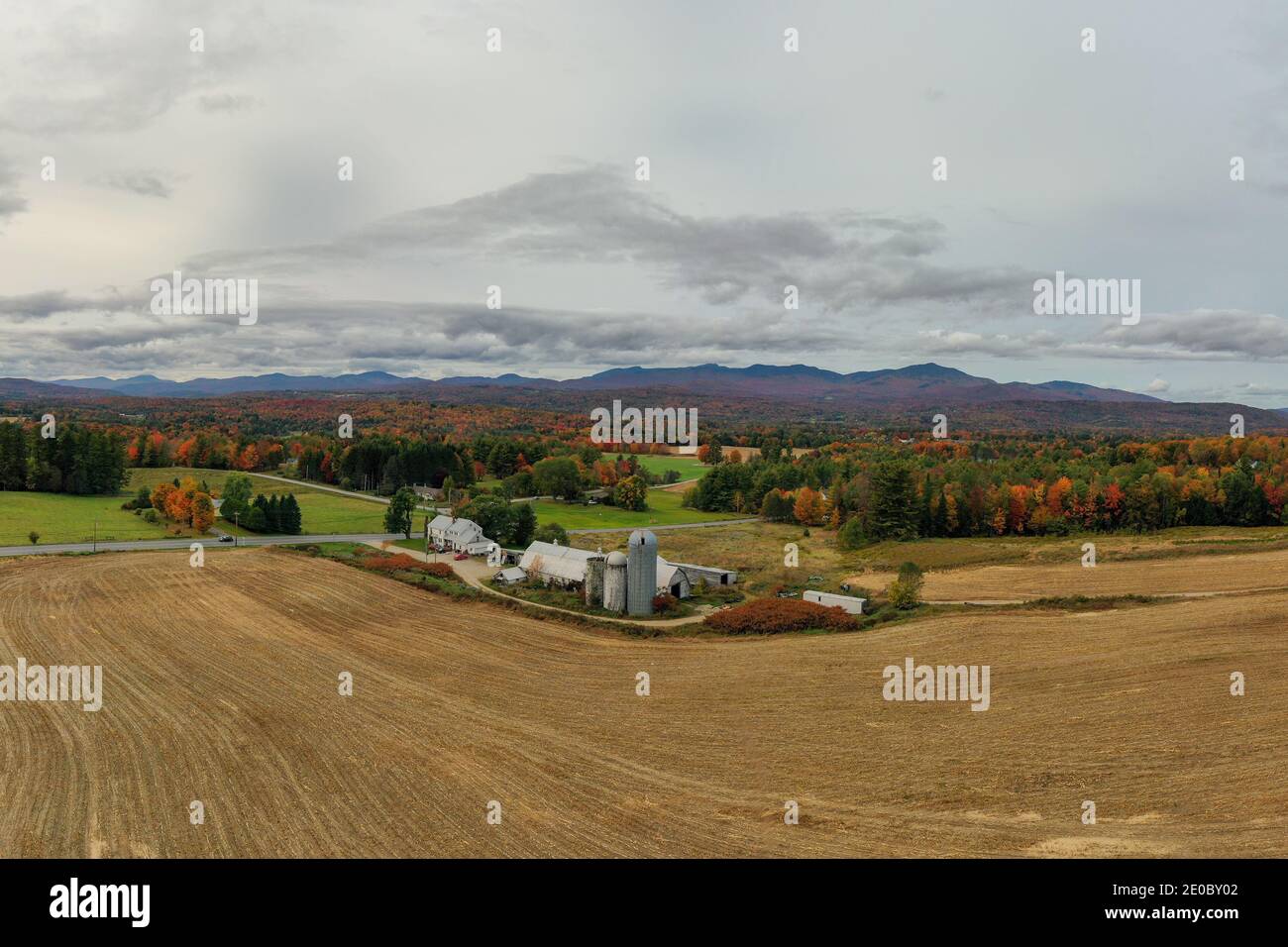 Green mountains vermont aerial hi-res stock photography and images - Alamy