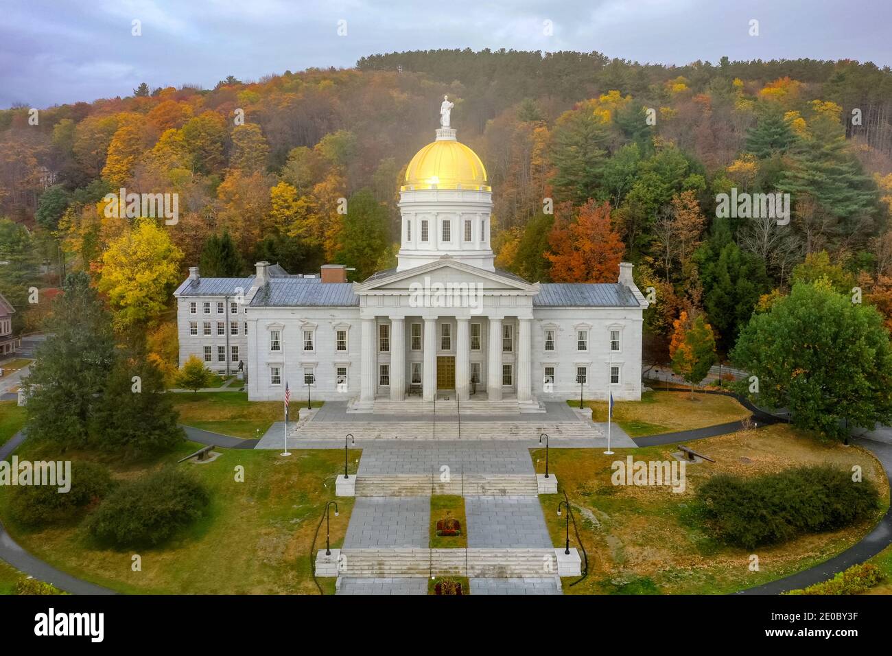 The State Capitol Building in Montpelier Vermont, USA. The current ...