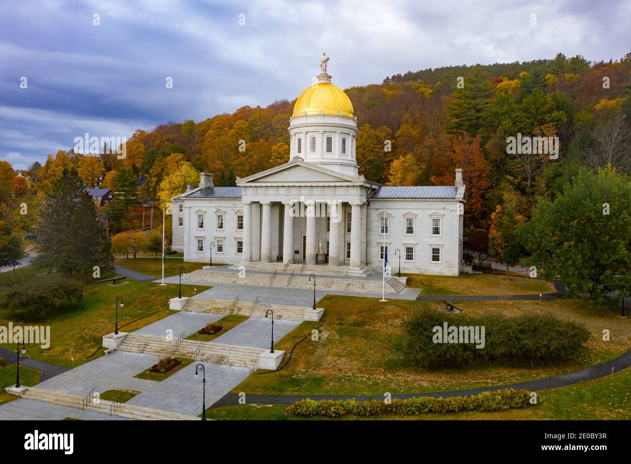 The State Capitol Building in Montpelier Vermont, USA. The current ...