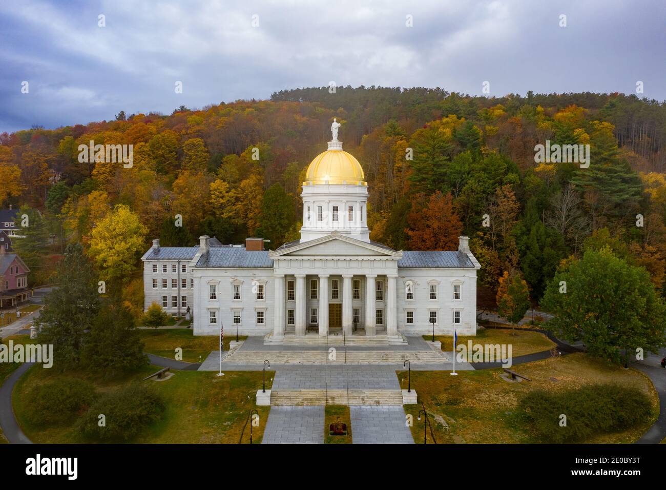 The State Capitol Building in Montpelier Vermont, USA. The current ...