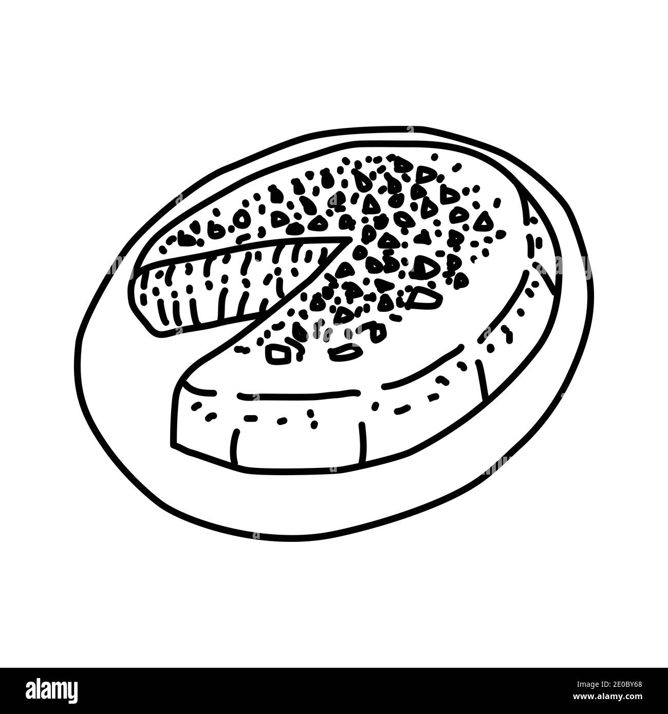 Kanafeh Saudi Arabia Food Hand Drawn Icon Set Vector Stock Vector Image ...