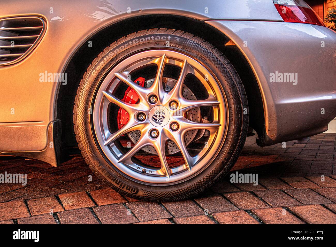 Close up photo of a silver Porsche car rim Stock Photo - Alamy