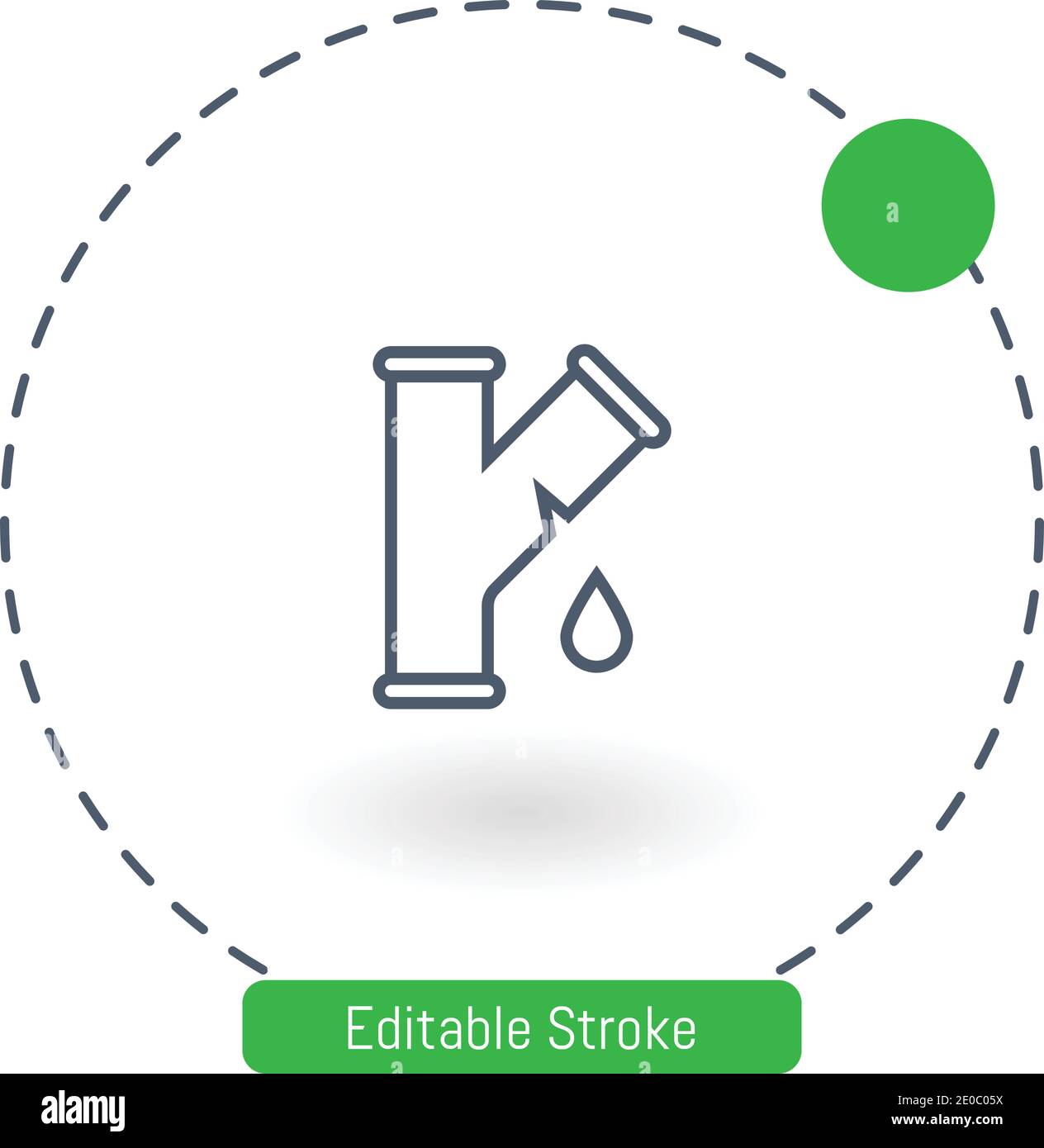 leak vector icon editable stroke outline icons for web and mobile Stock ...