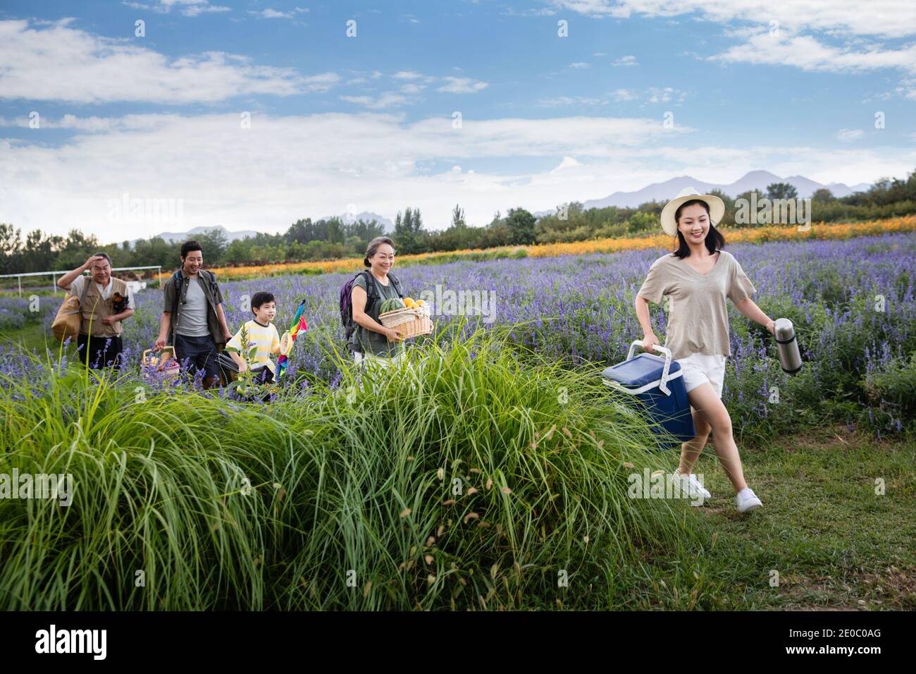 Happy family outing Stock Photo - Alamy
