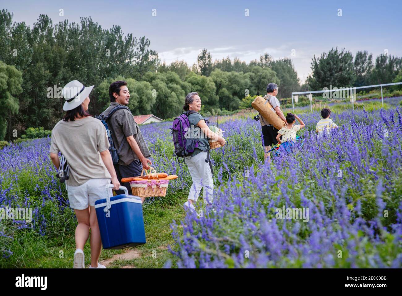 Happy family outing Stock Photo - Alamy