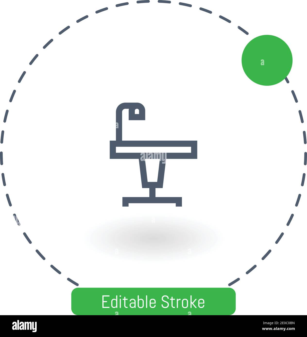 table vector icon editable stroke outline icons for web and mobile ...