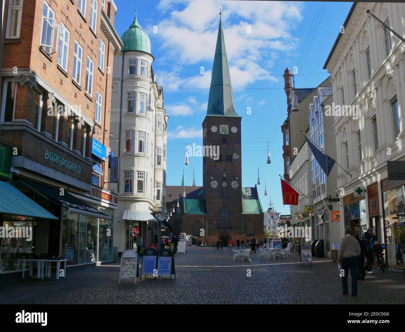 DENMARK, AARHUS - OCTOBER 08, 2007: City centre of Aarhus with ...