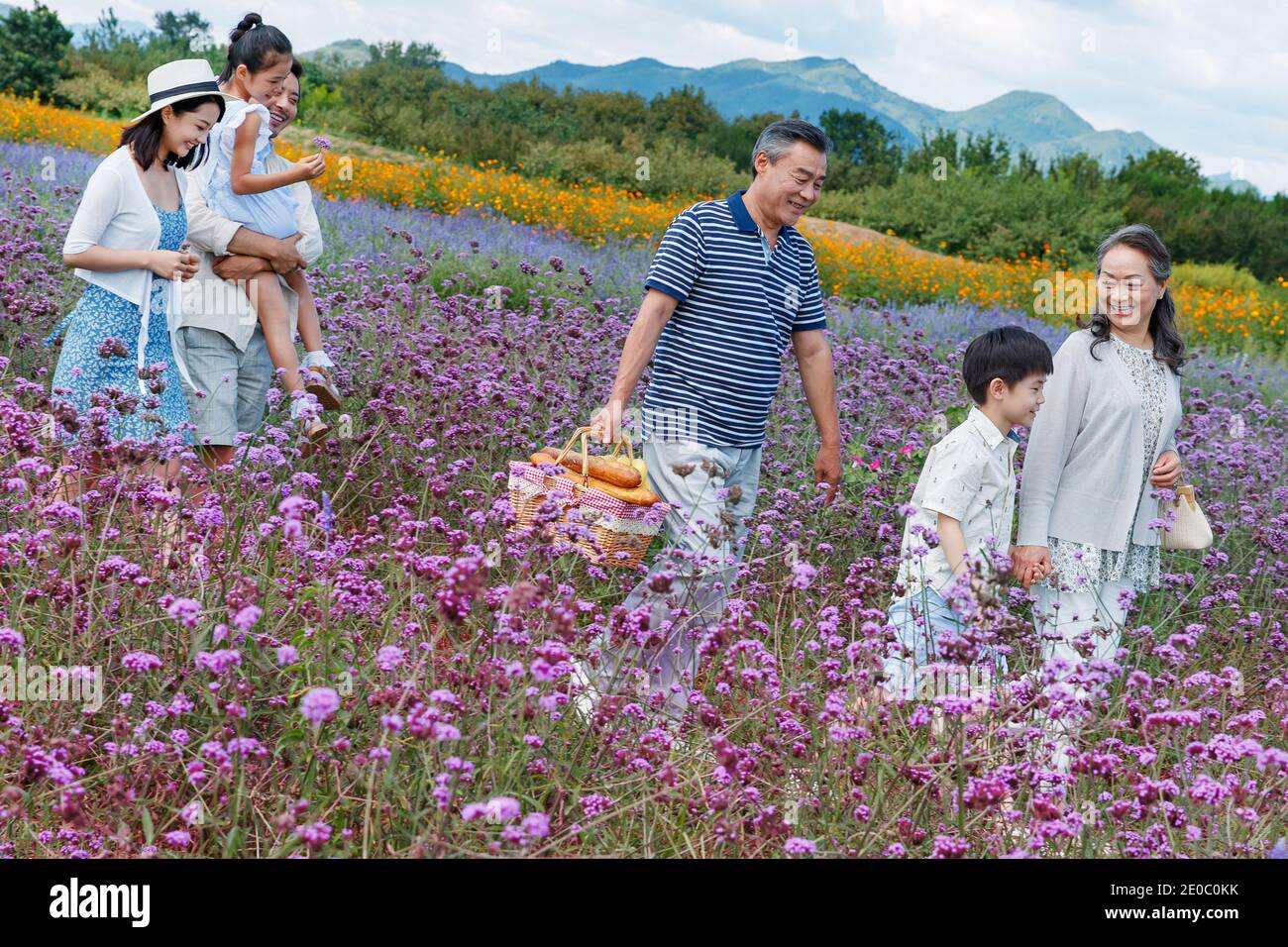 Happy family outing Stock Photo - Alamy