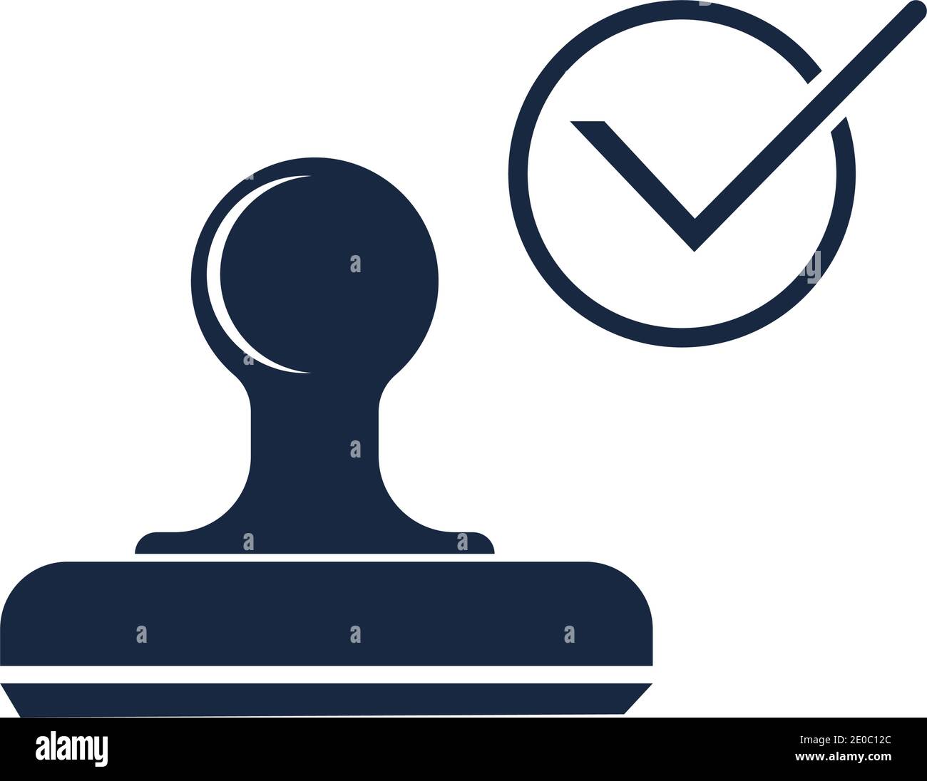 Stamp logo Icon Flat vector illustration design template Stock Vector ...