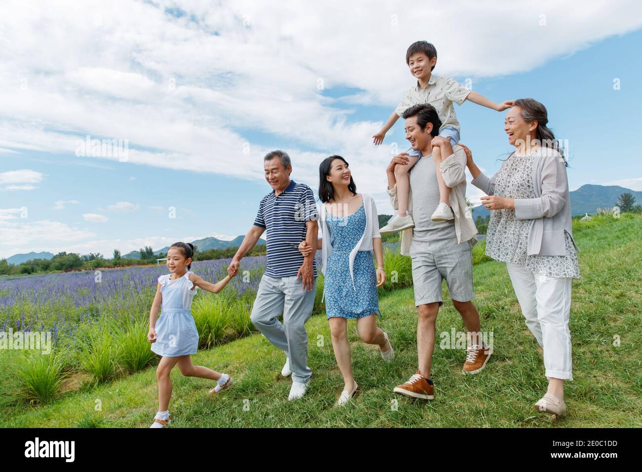 The happiness of the family in the suburbs Stock Photo - Alamy
