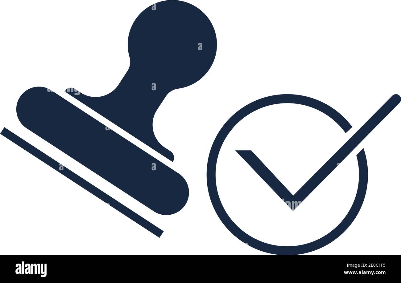 Stamp logo Icon Flat vector illustration design template Stock Vector ...