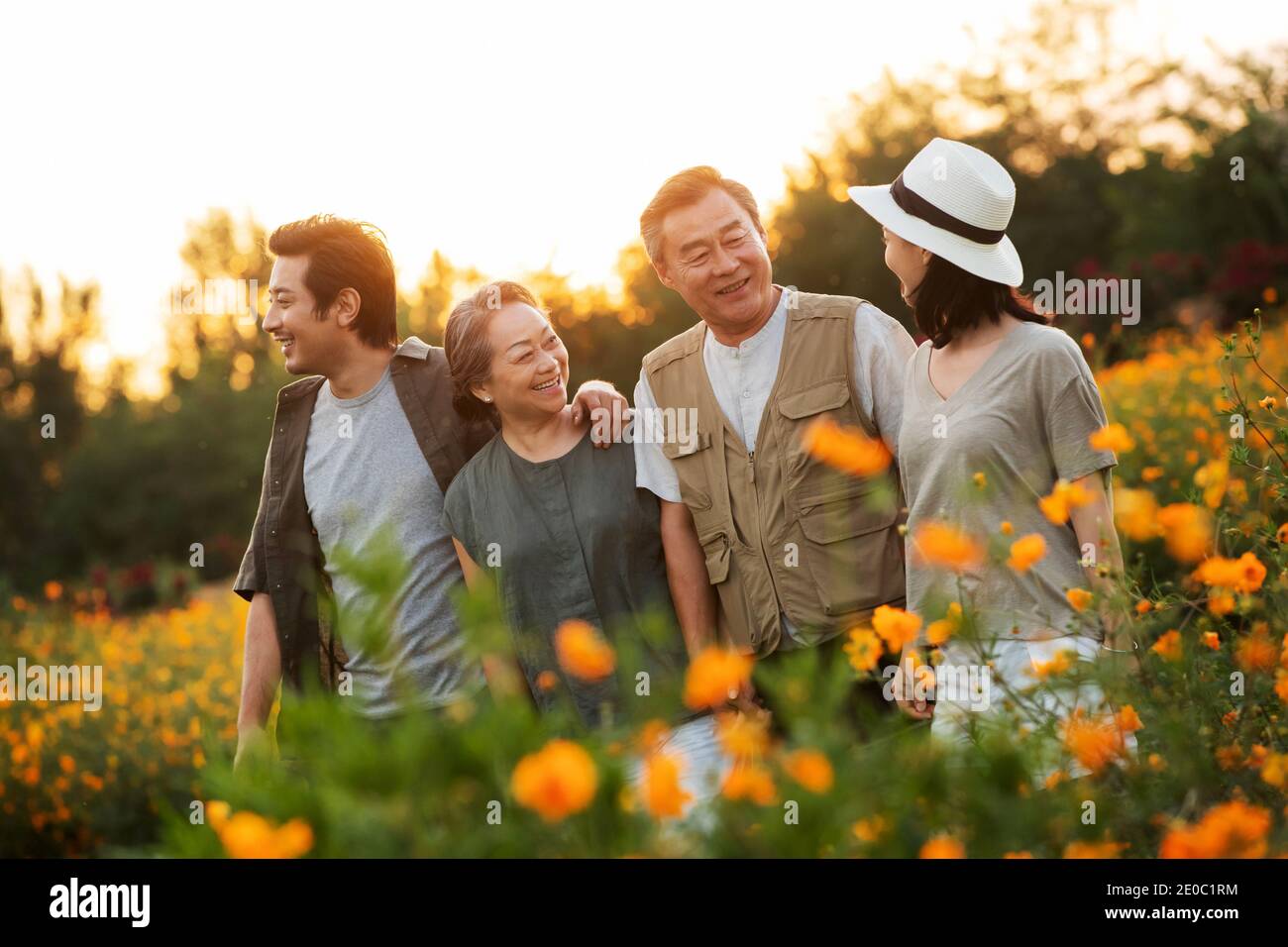 The flowers in the happy family Stock Photo - Alamy