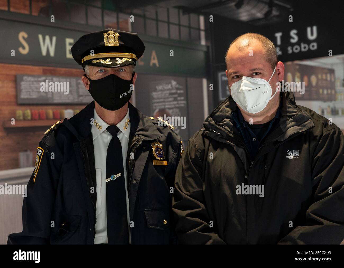 Chief of Operations of MTA Police Department Al Stiehler and Detective ...