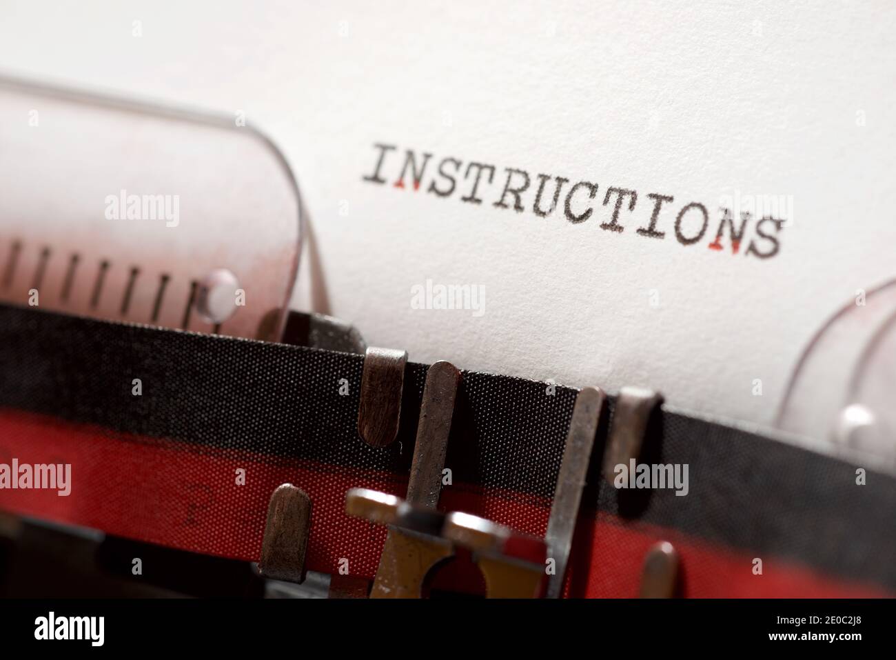 Typed instructions hi-res stock photography and images - Alamy
